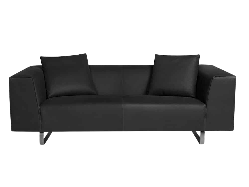 MODENA LUXURY LEATHER SOFA (BLACK)